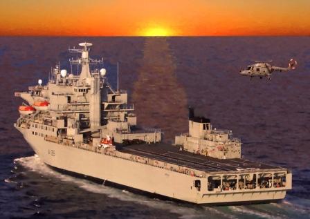 RFA Argus on canvas - Historical RFA
