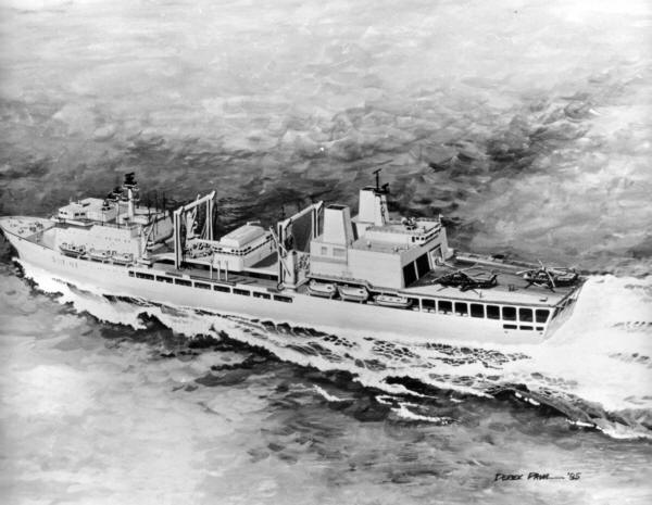 RFA Fort Victoria on canvas - Historical RFA