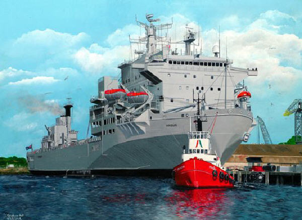 RFA Argus on canvas - Historical RFA